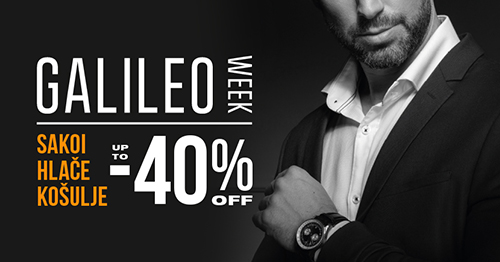 Galerija Sjever - Galileo Week: do -40% na sakoe, hlače i košulje